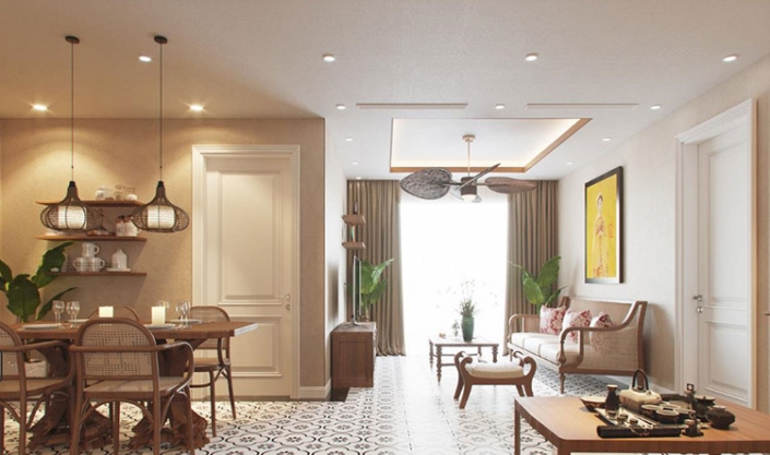 Những mẫu thiết kế Nội thất chung cư phong cách indochine | AccHome